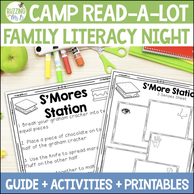 Camp Readalot Family Literacy Night Materials - Editable - Buzzing with ...