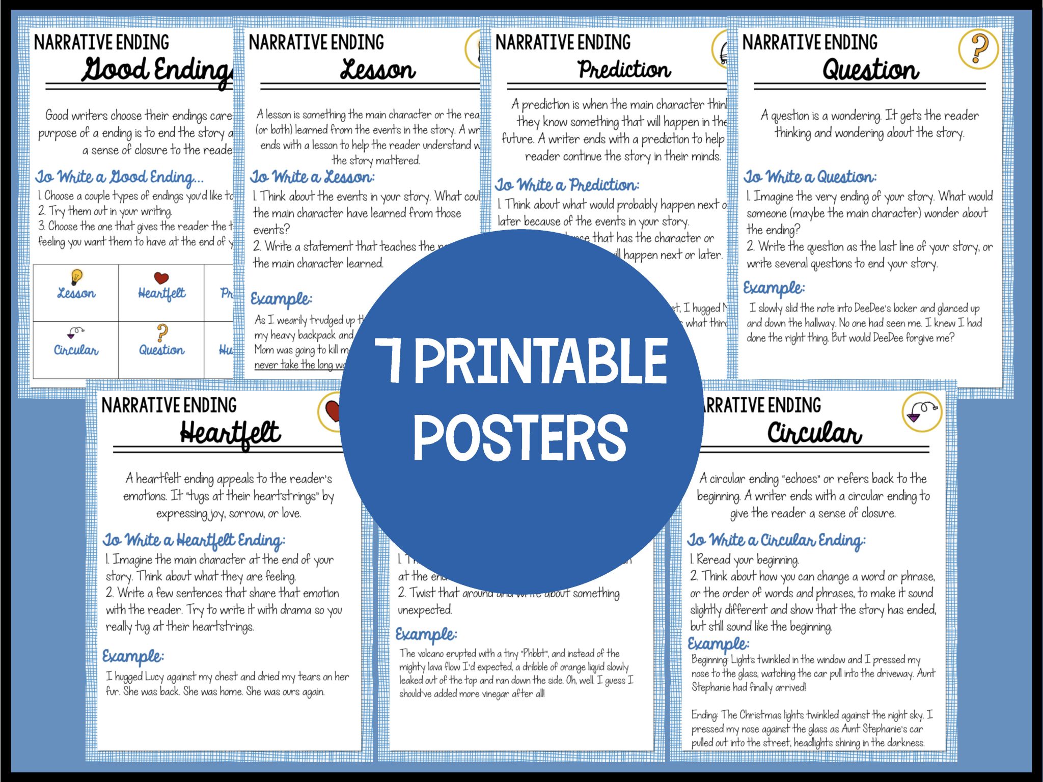 Good Endings Narrative Writing Mini-lessons Unit - Buzzing with Ms. B