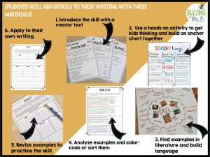 Sensory Details Narrative Writing Lesson Plans and Activities - Buzzing ...