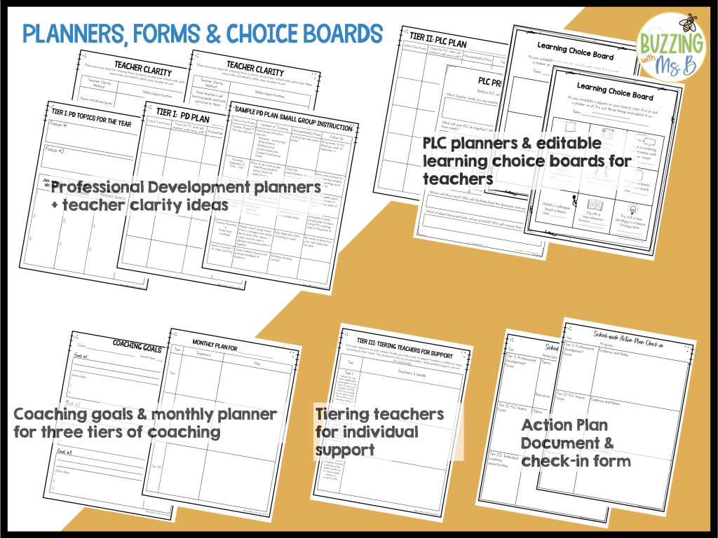 Instructional Coaching Action Plan Toolkit - Buzzing with Ms. B