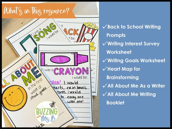 Back to School Writing Activities Bundle - First Week of School - All ...