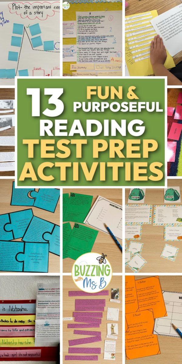 Engaging Reading Test Prep Stations for Test Success! - Buzzing with Ms. B
