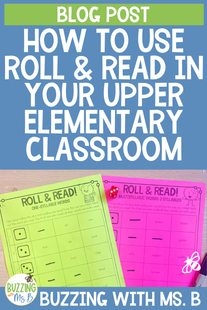 How to Use Roll & Read in Your Upper Elementary Classroom - Buzzing ...