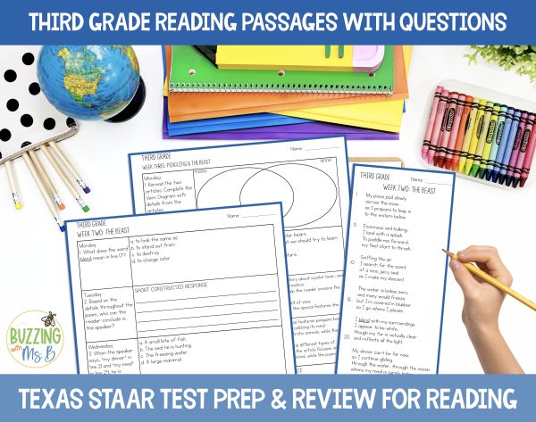 Free Texas STAAR Reading Passages for Grades 3–5 - Buzzing with Ms. B