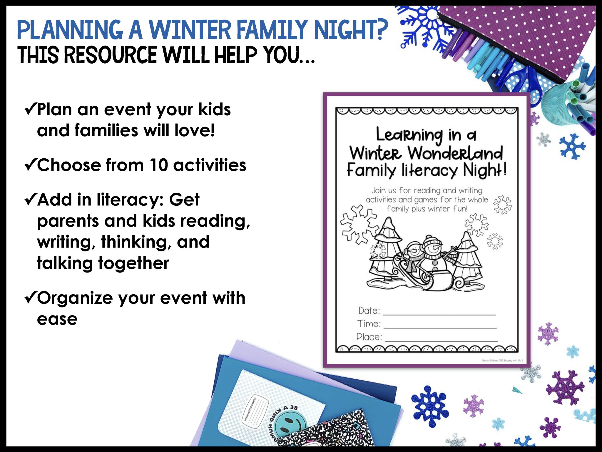 How to Host a Learning in a Winter Wonderland Family Literacy Night ...